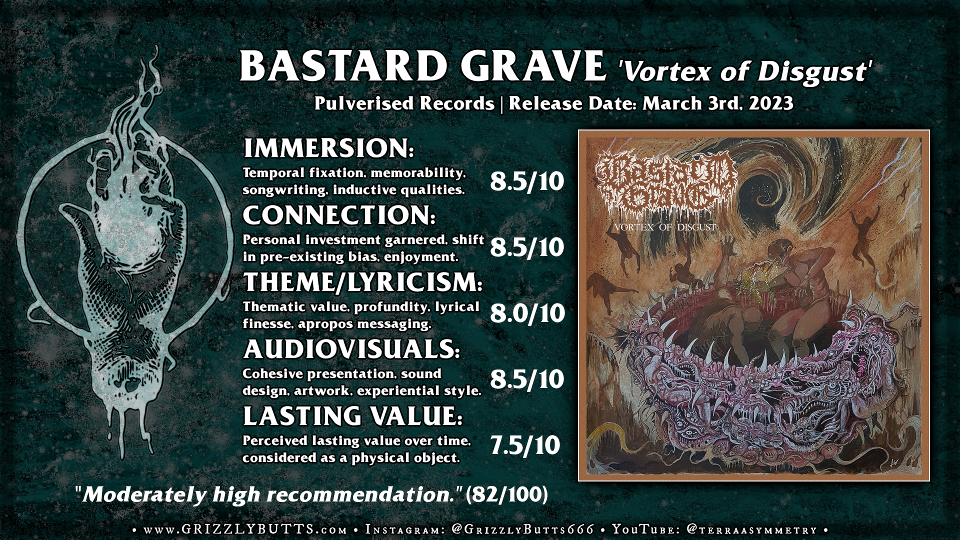 BASTARD GRAVE – Vortex of Disgust (2023) | REVIEW