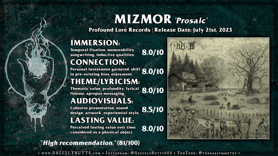 MIZMOR – Prosaic (2023) | REVIEW