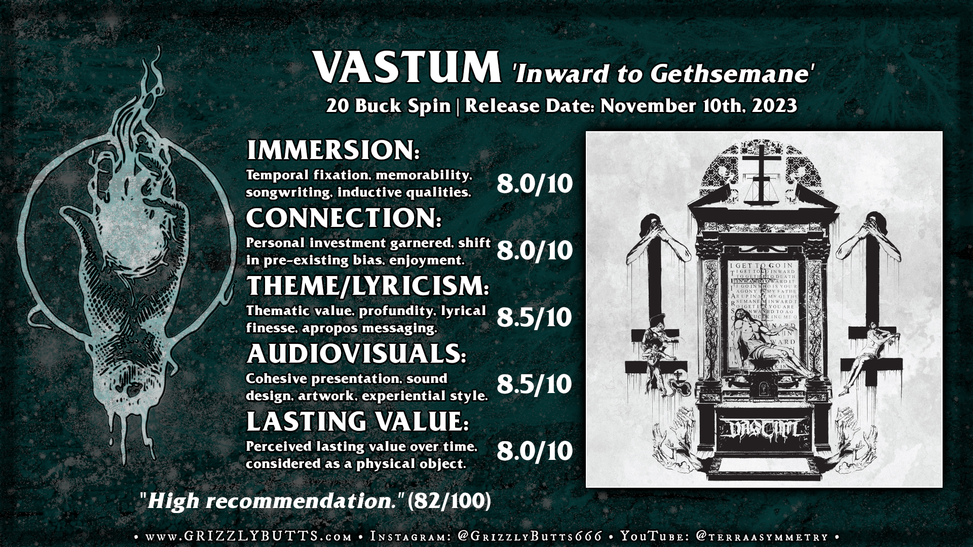 VASTUM – Inward to Gethsemane (2023) | REVIEW