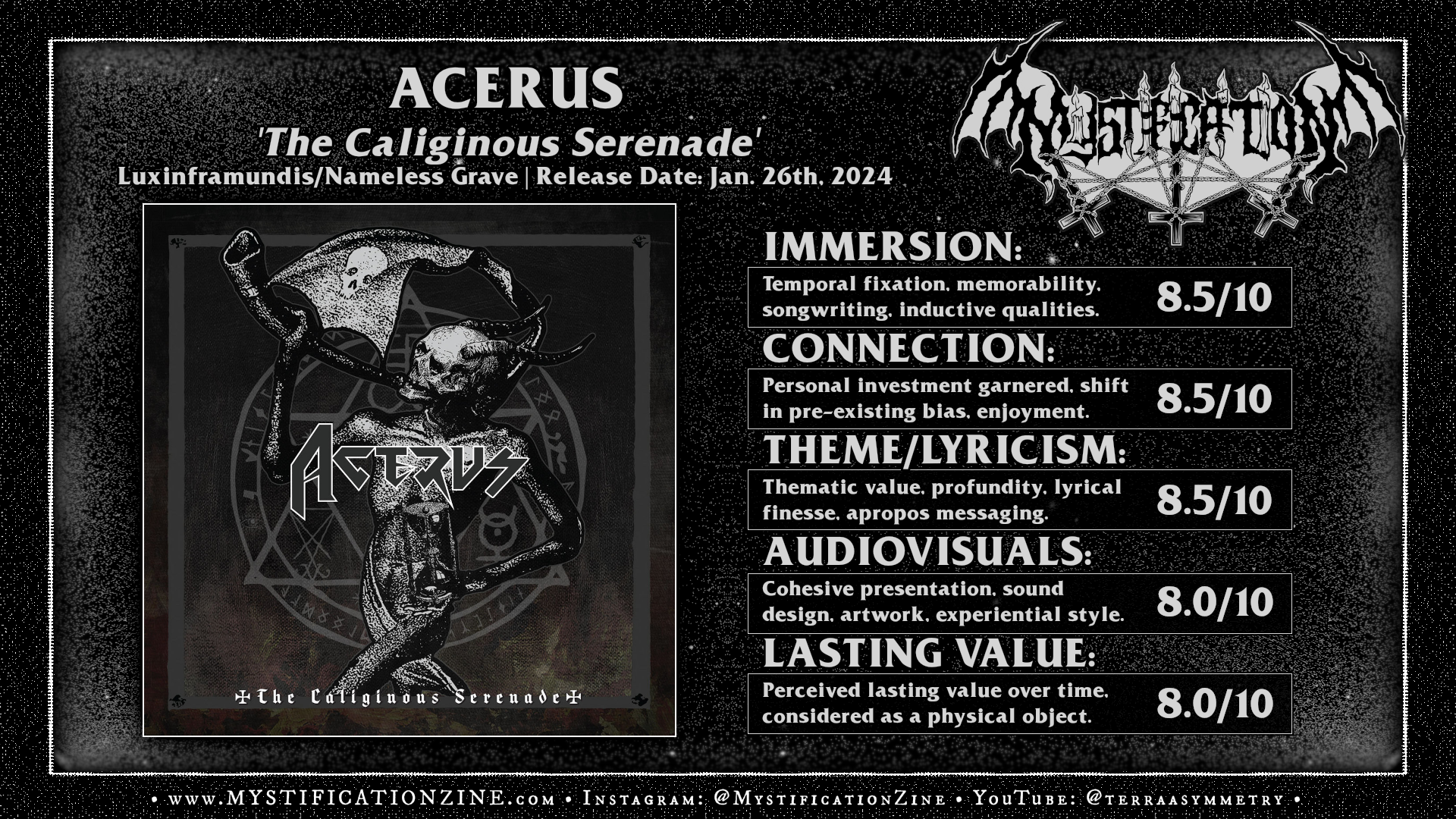 ACERUS – The Caliginous Serenade (2024) | REVIEW