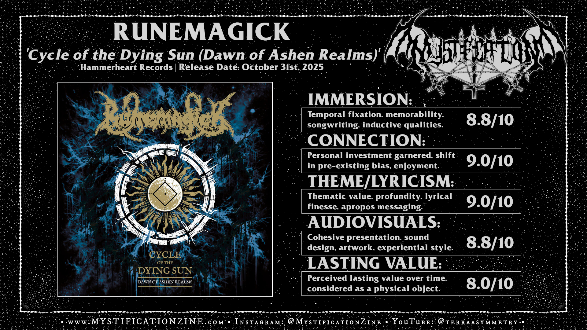 RUNEMAGICK – Cycle of the Dying Sun-Dawn of Ashen Realms (2025) | REVIEW