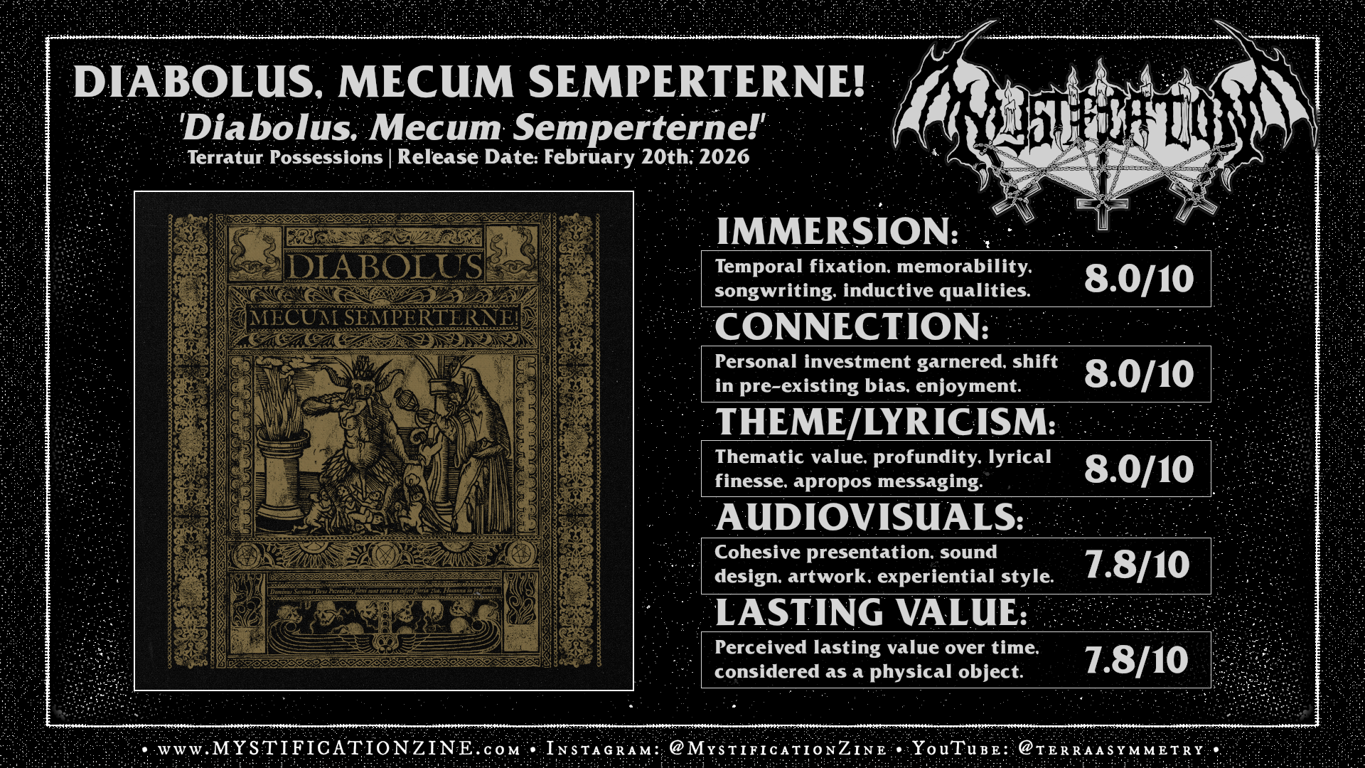 DIABOLUS, MECUM SEMPERTERNE! – Diabolus, Mecum Semperterne! (2026) | REVIEW